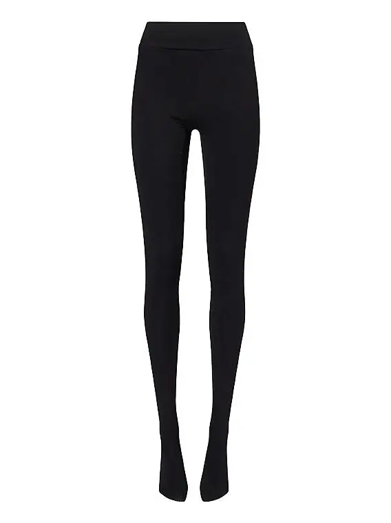 Magda Butrym High-rise Stretch-cotton Tights - Black