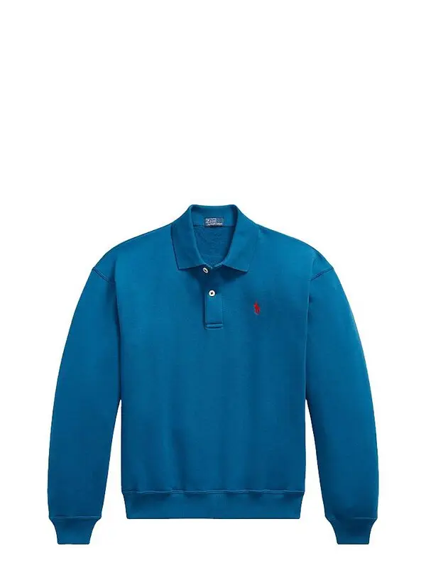 Polo Ralph Lauren Embroidered Cotton Polo Sweatshirt - Galaxy Blue