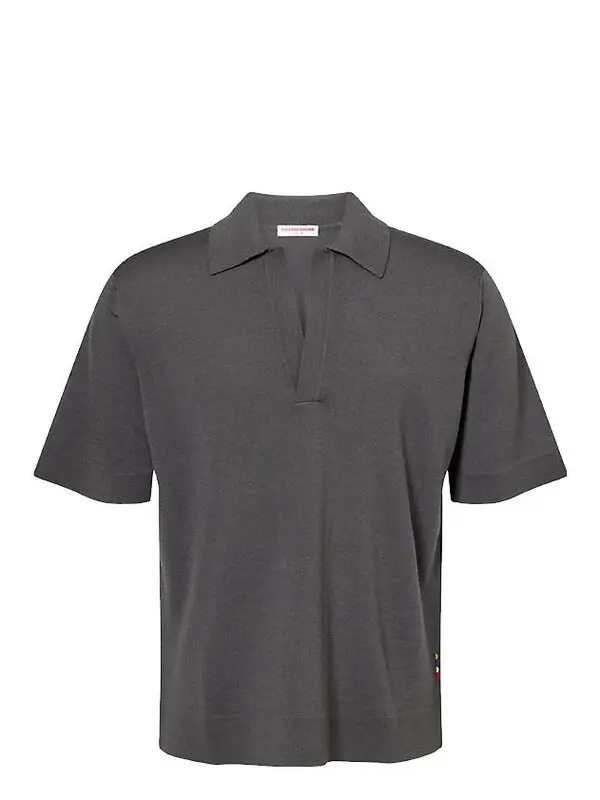 Orlebar Brown Raffertie Short-sleeve Wool Polo Shirt - Grey