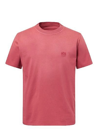 Loewe Anagram-embroide Cotton T-shirt - Red