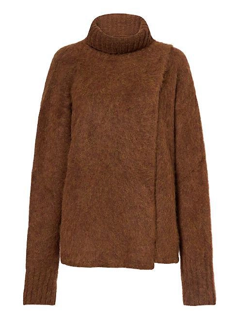 UMA WANG High-neck Alpaca And Wool-blend Jumper - Mustard
