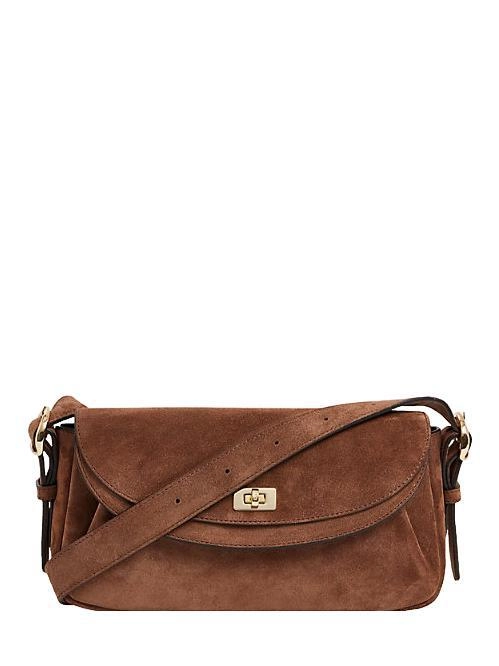 Sandro Le Mambo Suede Shoulder Bag - Brown