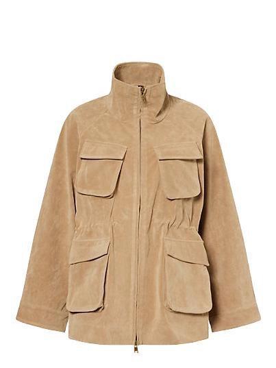THE COUTURE CLUB Faux Suede Jacket - Beige