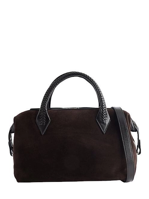 METIER Vérité City Small Suede Top-handle Bag - Chocolate