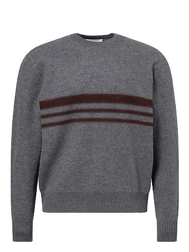 CRAIG GREEN Felt Stripe Merino-wool Jumper - Grey