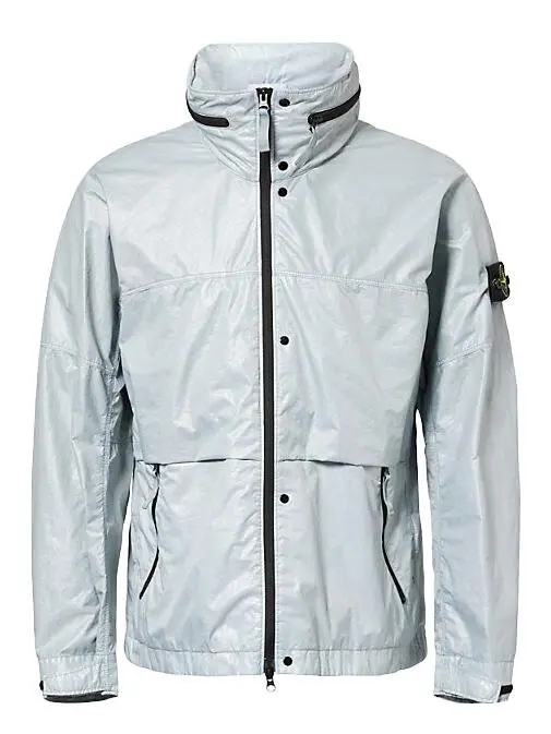 Stone Island Light 3l-tc Hooded Nylon Jacket - Ash Grey