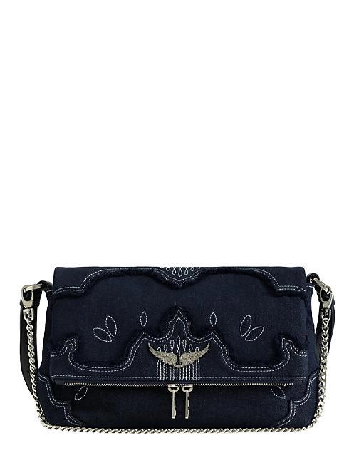 Zadig&Voltaire Rocky Ii Denim Shoulder Bag - Silent