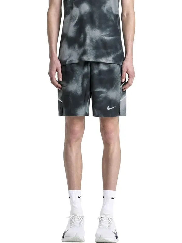 Nike Miler Dri-fit Running Shorts With Graphic Print - Grey
