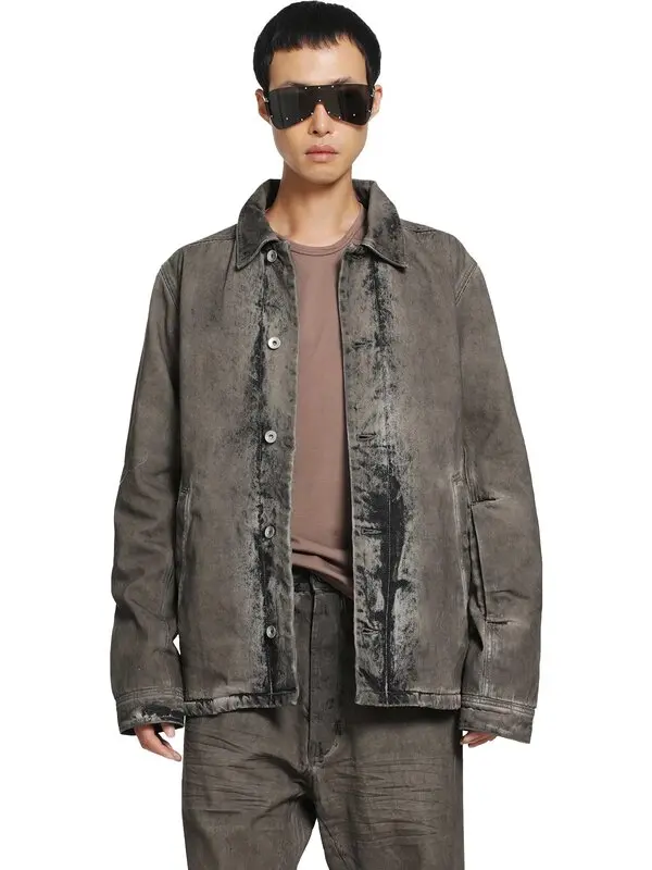 Rick Owens Tower Brad Denim Jacket - Grey