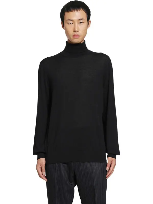Giorgio Armani Cashmere Roll Neck Sweater - Black