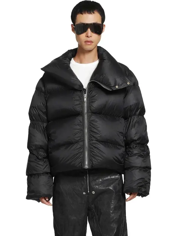Rick Owens Tower Padded Quilted Jacket - Black