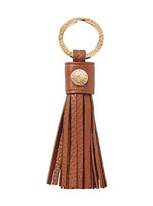 ASPINAL OF LONDON Hudson Tassel Leather Keyring - Tan