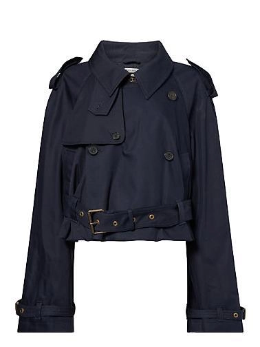 JW Anderson Cropped Cotton Trench Coat - Navy