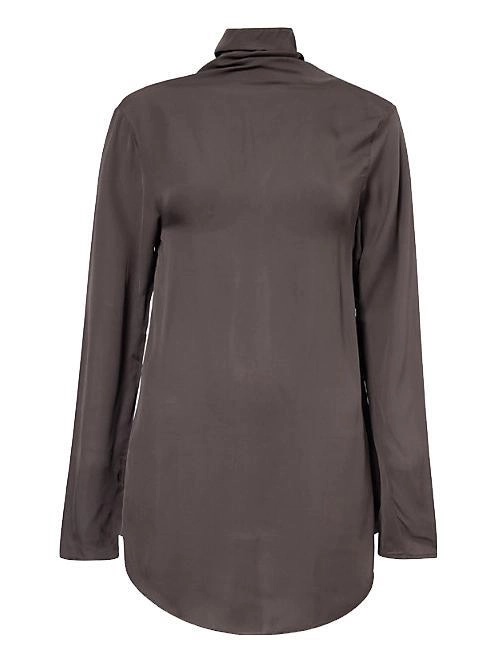 RUOHAN High-neck Silk Top - Suevite