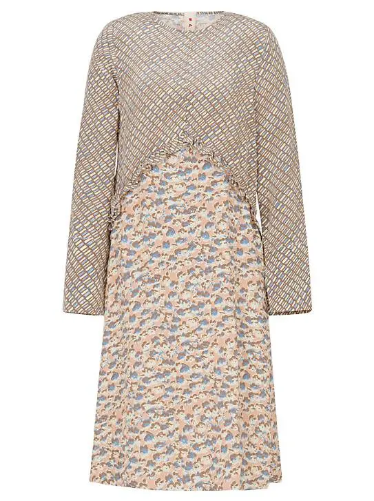 Marni Printed Silk Midi Dress - Crc24