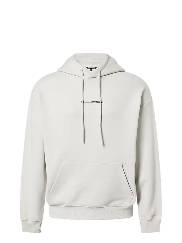 THE COUTURE CLUB Luxury In Motion Logo-print Cotton Hoody - Black