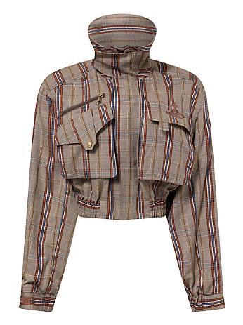 VIVIENNE WESTWOOD Memphis Cropped Woven Bomber Jacket - Multi