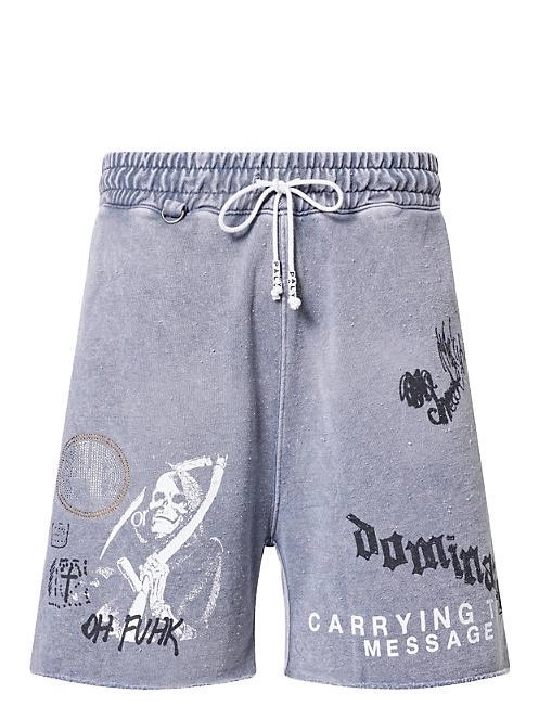 PALY HOLLYWOOD Carrying Message Cotton-blend Sweat Shorts - Gray