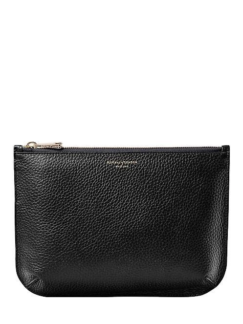 ASPINAL OF LONDON Ella Large Leather Pouch - Black