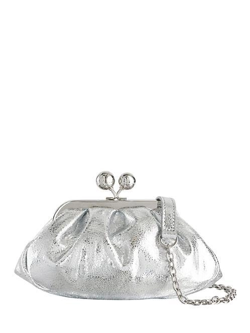 Max Mara Pasticcino Metallic Leather Handbag - Silver