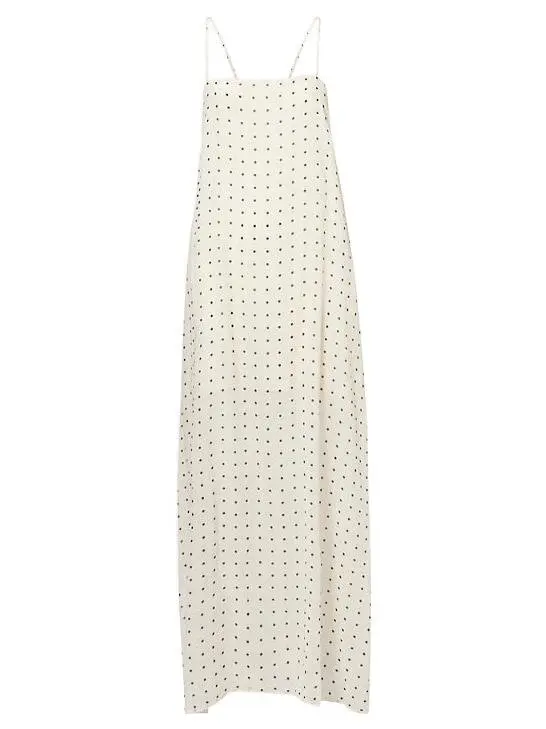 Dissh Vanessa Polka-dot Woven Midi Dress - Sandstone