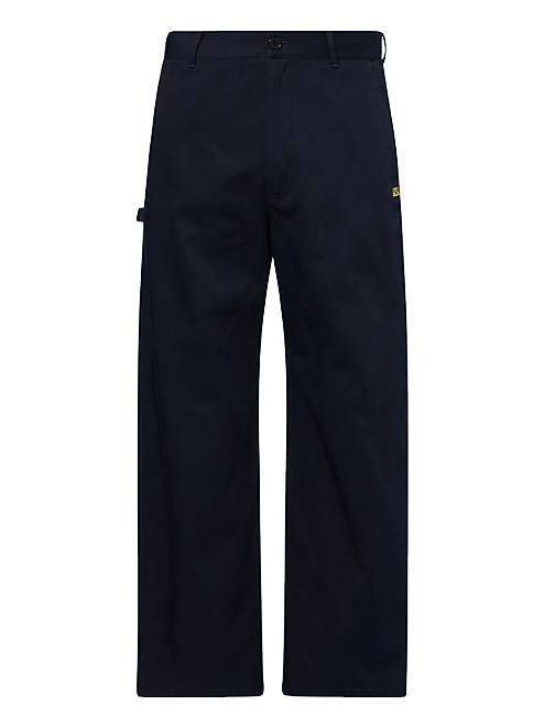 Loewe Anagram Embroidered Cotton Twill Trousers - Dark Navy