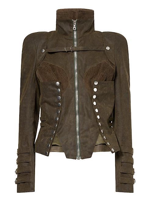 DILARA FINDIKOGLU Waxed-cotton Jacket - Olive