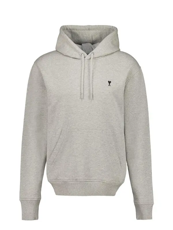 AMI Paris Heather Cotton De Coeur Sweatshirt - Grey