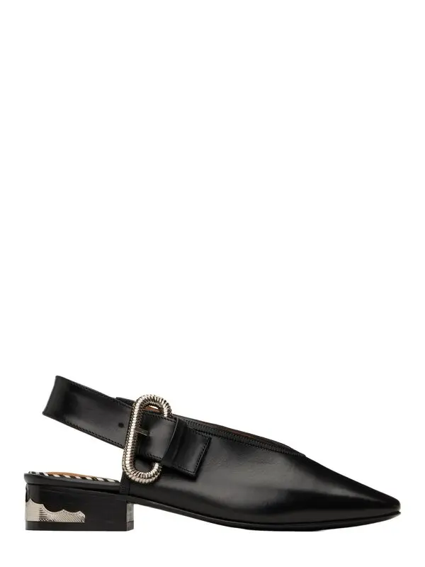 Toga Slingback High Heel Sandals - Black