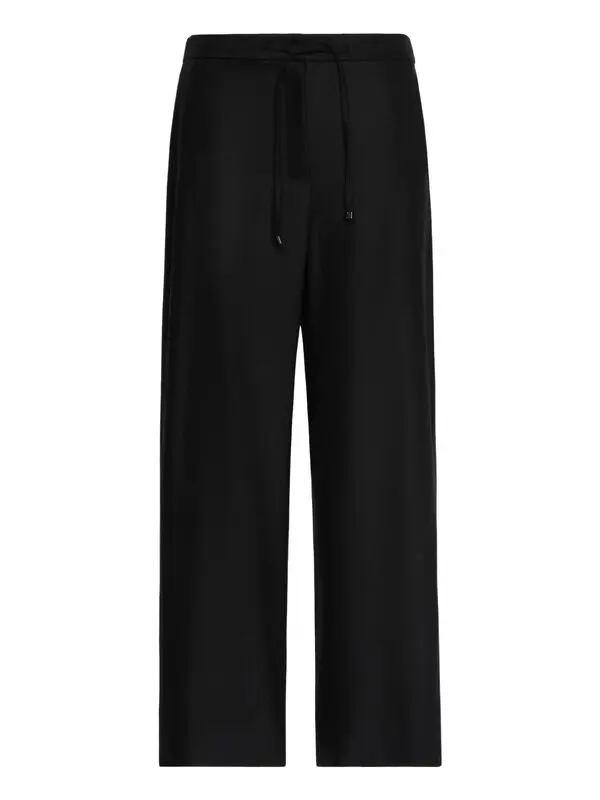 Max Mara Drawstring Wide-leg Trousers - Black
