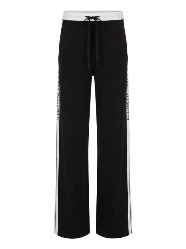 Elisabetta Franchi Striped Drawstring Sweatpants - Black