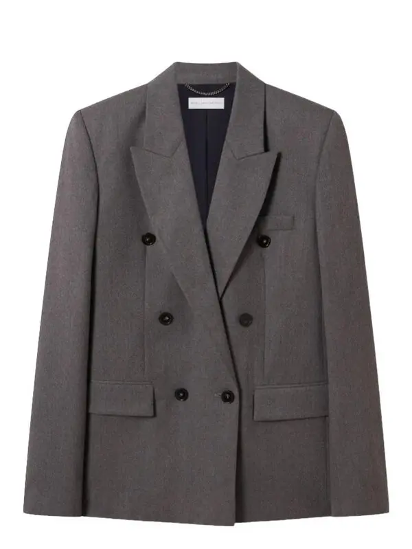 Stella McCartney Double-breasted Tailored Blazer - Gray