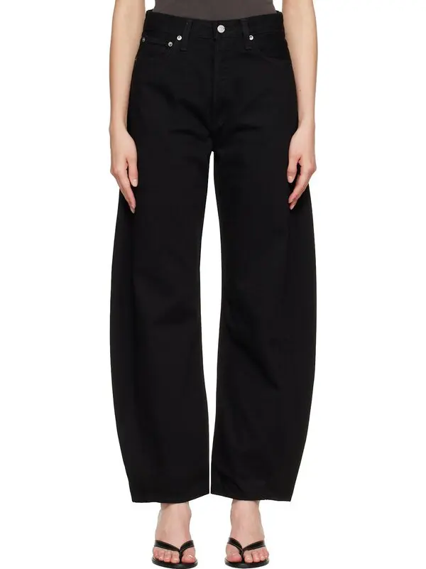 AGOLDE High-waisted Non-stretch Jeans - Black