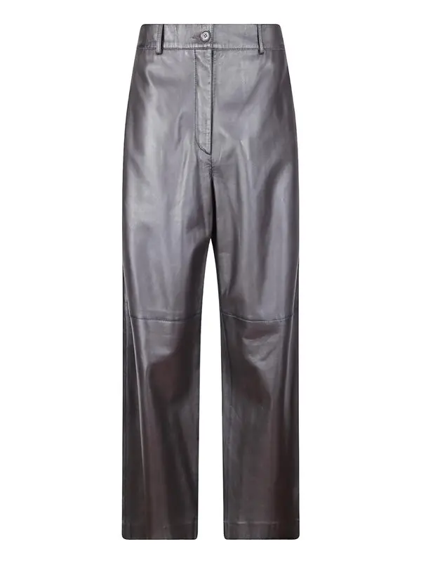 P.a.r.o.s.h Tailored Trousers With Belt Loops - Black