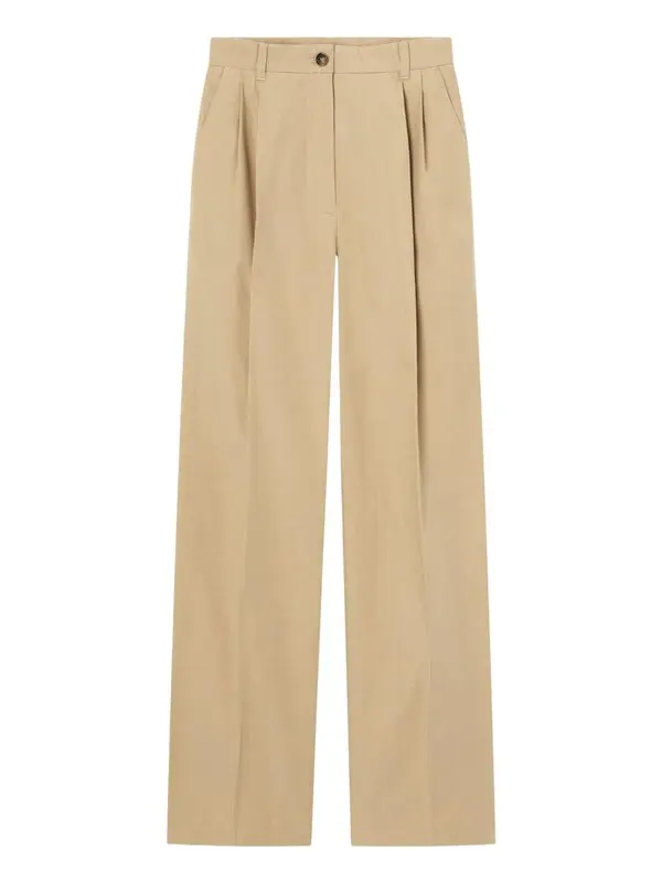 A.p.c. Ginny Wide-leg Trousers - Dark Beige
