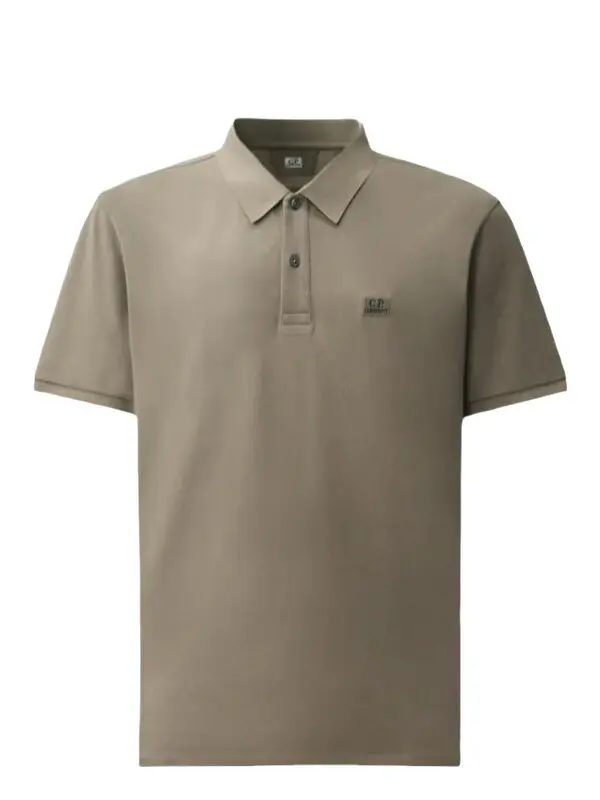 C.P. COMPANY Logo-patch Polo Shirt - Green