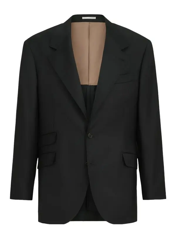 Brunello Cucinelli Long-sleeved Suit Jacket - Black