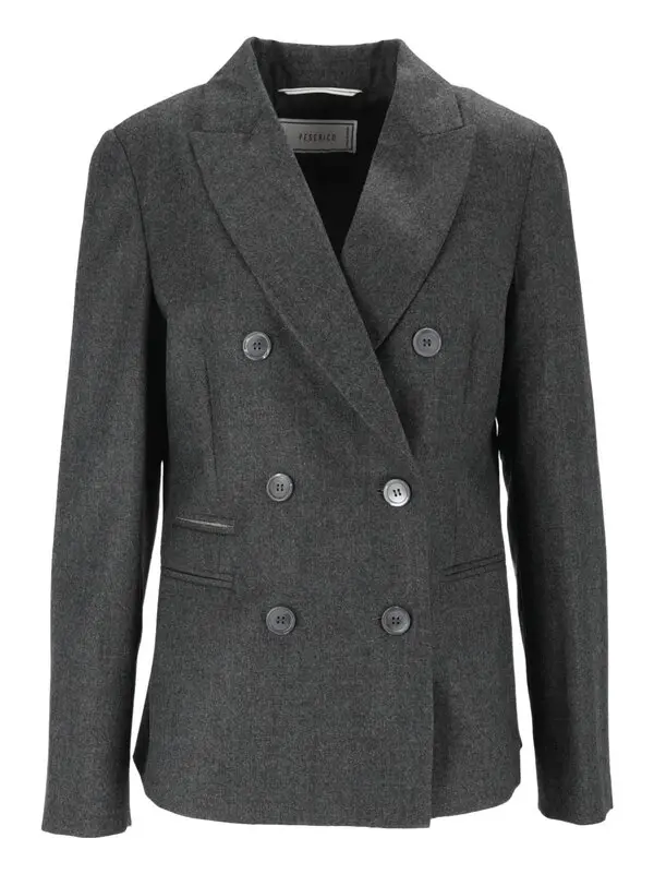 Peserico Glitter Double-breasted Blazer - Pointed-collar