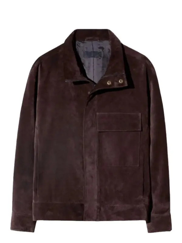 NILI LOTAN Leather Long Sleeve Jacket - No