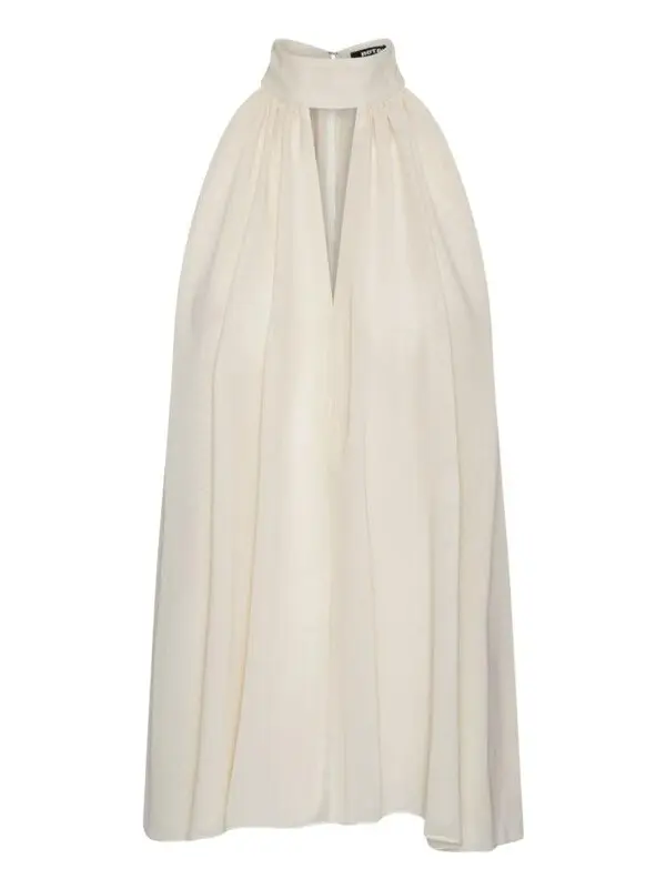 ROTATE BY BIRGER CHRISTENSEN Halterneck Bow Detail Sleeveless Top - White