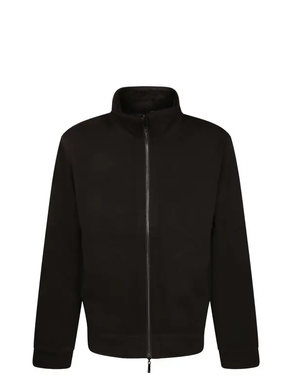 Emporio Armani Long Sleeved Zip-up Sweatshirt - Black