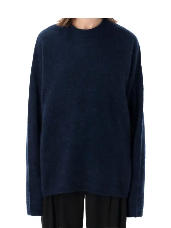 THE FRANKIE SHOP Timea Mohair Fuzzy Sweater - Blue