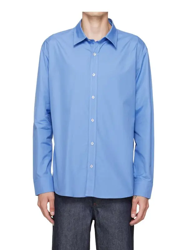 A.p.c. Long-sleeve Button-down Shirt - Blue