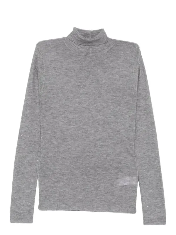 Fabiana Filippi Wool Turtleneck Sweater - Grey