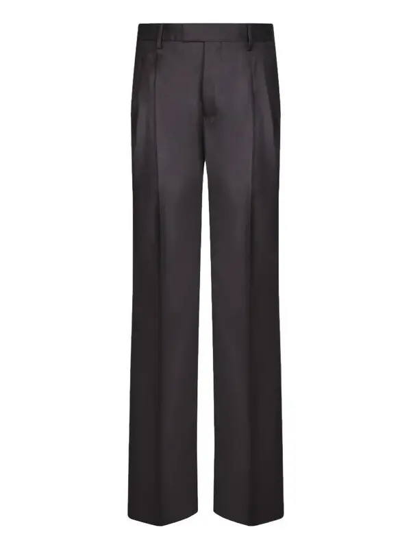 LARDINI High-waisted Trousers With Belt Loops - Black
