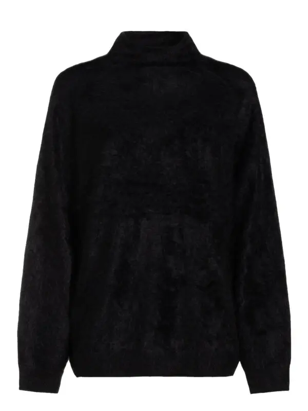 THOM KROM Fuzzy High-neck Jumper - Black