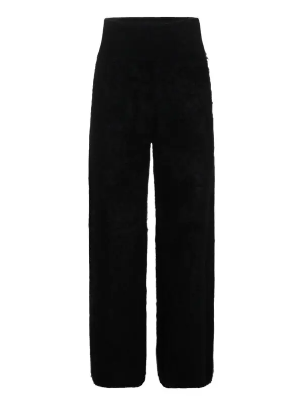 THOM KROM Fuzzy Wide-leg Pants - Black