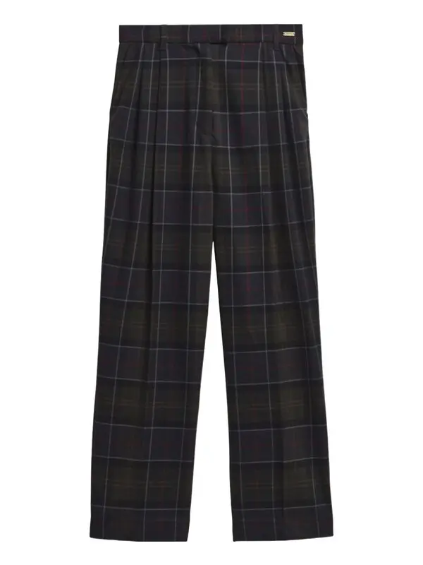 Barbour Delilah Plaid Straight-leg Trousers - Classic Shadow Grid