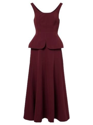 Roland Mouret Peplum Corset Dress - Red