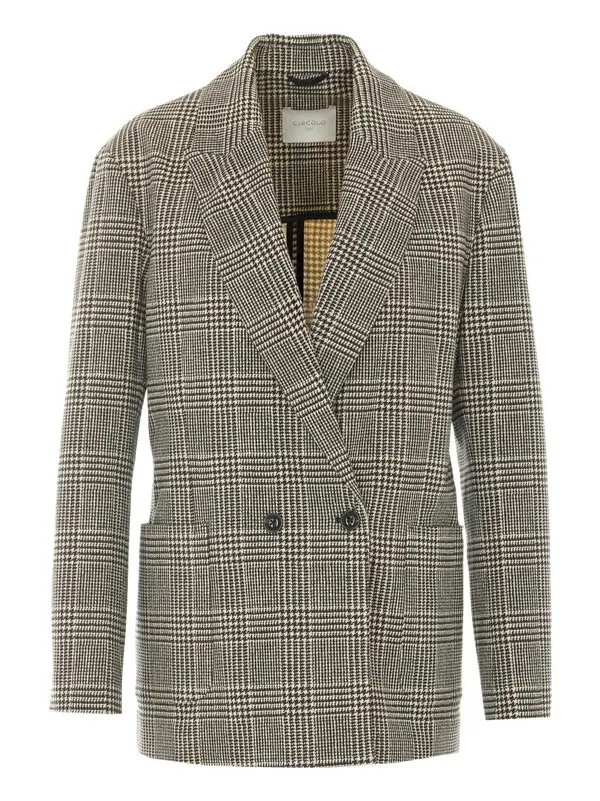 CIRCOLO 1901 Checked Single-breasted Blazer - Green